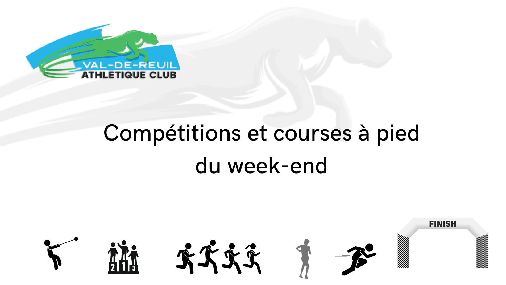 Compétitions et courses à pied du week-end - VAL DE REUIL Athlétique Club